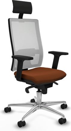 Piqueras y Crespo Drehbarer Schreibtischstuhl mit Rollen von Horna mit 2D-Armen, h&ouml;henverstellbare Lendenwirbelst&uuml;tze und festes Kopfteil, ausgestattet mit 5 Positionen