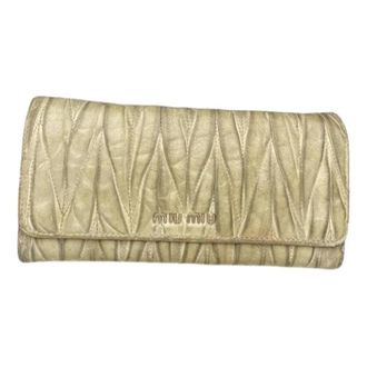 Miu Miu Pre-owned Leder-Portemonnaie - - Pre-owned - Damen - Wei&szlig; - ONE SIZE