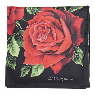 Dolce & Gabbana Seidenschal mit Rosen-Bouquet-Print - - Accessories - Damen - Mehrfarbig - ONE SIZE