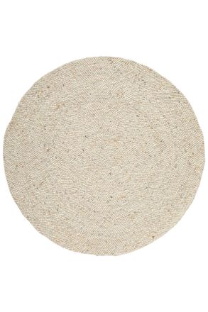 Linea Natura Handwebteppich, Beige, Textil, Steinoptik, rund, Care & Fair, Handmade in India, in verschiedenen Gr&ouml;&szlig;en erh&auml;ltlich, leicht zusammenrollbar, Teppiche 