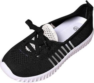 Generic Baskets Orthop&eacute;diques Confortables Basket Running pour Femme Plates D&eacute;contract&eacute;es Femmes Paillettes Mode Printemps T&eacute; Maille Solide Lacets Soulagement