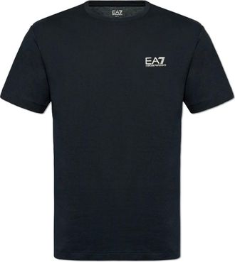 Emporio Armani T-Shirt mit Logo - - Tops - Herren - Blau - S