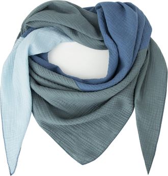 Glamexx24 Damen Schal Dreieckschal Dreieckstuch Halstuch musselin Schal Poncho viele Farbkombinationen aus Baumwolle made in italy