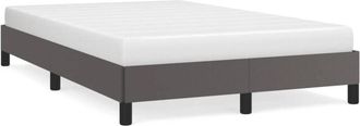vidaXL Bettgestell ohne Matratze Grau 120x190 cm Kunstleder vidaXL