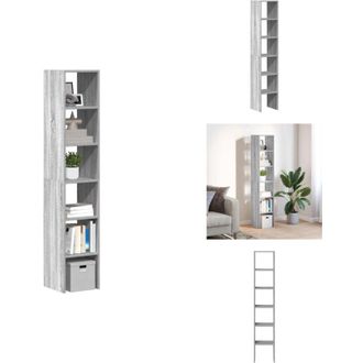 vidaXL Vidaxl - B&uuml;cherregale 2 Stk. Stapelbar Grau Sonoma 30x30x80 cm - B&uuml;cherregal - B&uuml;cherregale - B&uuml;cherst&auml;nder - B&uuml;cherschrank