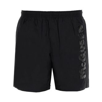Alexander McQueen Graffiti Logo Badehose - - Shorts - Herren - Schwarzk - S