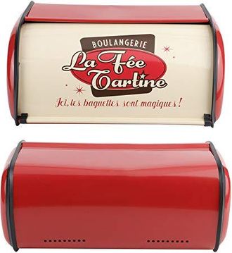 Uxsiya Bo&icirc;te &agrave; pain durable en m&eacute;tal pour restaurant (rouge)