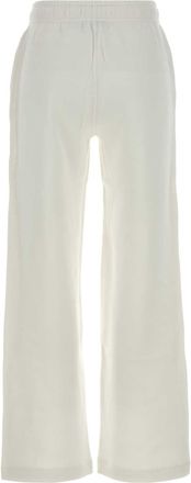 Polo Ralph Lauren Womens White Cotton Blend Joggers Exterior: Polyester Pantaloni Trousers