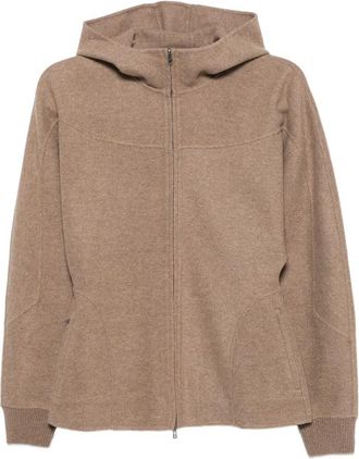 Max Mara Zip-up Hooded Sweater