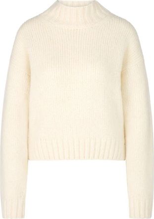 Marc Cain Alpaka Pullover mit weitem Schnitt - - Knitwear - Damen - Wei&szlig; - M