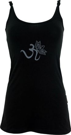 Guru Shop Yoga-Top aus Bio-Baumwolle OM - Schwarz, Damen, Size:XL