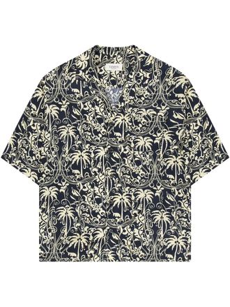 Laneus chemise de bowling à coupe ample - Noir