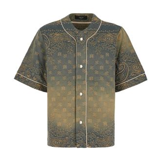 Amiri Homme, Chemises, Vert, Taille: S Bandana Jacquard Denim Shirt