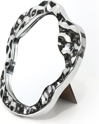 Generico Schreibtischspiegel, Wellenspiegel | Spiegel in Wellenform, mit unregelm&auml;&szlig;igem Make-up-Werkzeug, tragbar, Halterung f&uuml;r Kinder f&uuml;r Erwachsene, -Design