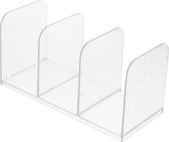 Cabilock Transparenter Dokumentenhalter Eisglasmuster Stehregal Schreibtisch Organizer f&uuml;r B&uuml;cher Zeitschriften Magazinablage B&uuml;ro Aufbewahrung und Studenten B