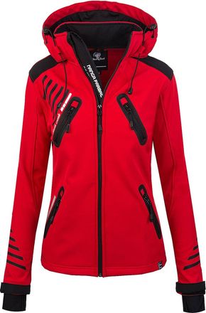 Rock Creek Damen Softshell Jacke Outdoorjacke Windbreaker &Uuml;bergangs Jacke [D-390 Red 4XL]