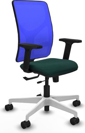 Piqueras y Crespo B&uuml;rostuhl mit 2D-Armlehnen, h&ouml;henverstellbare Lendenwirbelst&uuml;tze, ausgestattet mit Syncro/Traslack und Schneideschaum, mit Rollen von 65 mm, Nylon, Bl