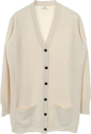 Herm&egrave;s cardigan boutonn&eacute; en cachemire &agrave; poches - Blanc