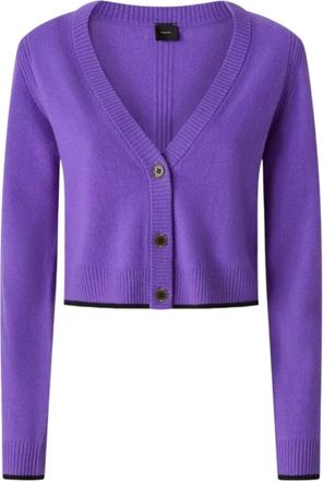 Pinko Pinko, Femme, Pulls, Violet, Taille: 40 FR V-neck Cardigan