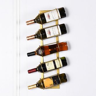 Generic Wandmontiertes Weinregal, Flaschenhalter aus Metall, Nicht Leicht zu Verformen, Platzsparend, für Bar, Wohnzimmer, Küche und Restaurant(Large)