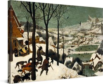 Picanova Pieter Bruegel - The Hunters in The Snow 60x40cm - Bild auf Leinwand - Premium Kunstdruck Auf 2cm Holz-Keilrahmen Für Schlaf- Und Wohnzimmer - Klassis