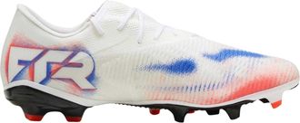 Puma Future 8 Match Fu&szlig;ballschuhe mit festem Boden f&uuml;r Herren (Wei&szlig;/Schwarz/Rot)