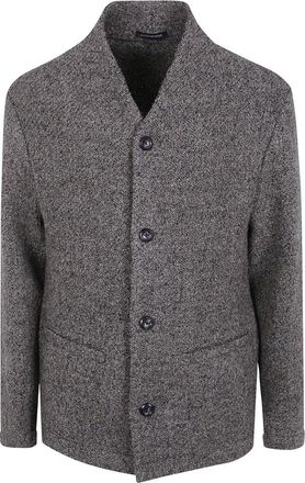 Emporio Armani Blazer &agrave; col ch&acirc;le monoprix - Homme - Vestes - Gris - Taille: L