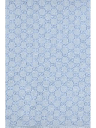 Gucci GG Monogram Merino Wool Blanket - Blue