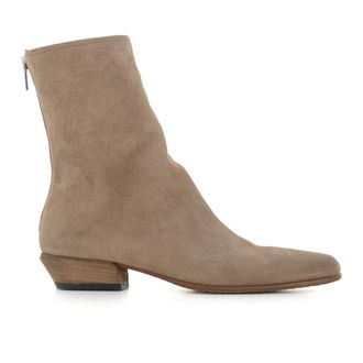 Pantanetti Ankle-Boots aus Wildleder mit spitz zulaufender Zehenpartie - - Shoes - Damen - Grau - 37 EU