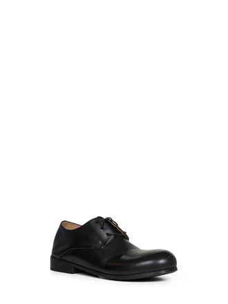 Mars&egrave;ll Mens Derby Shoes Capozucca Black Leather Calf Lace-Up Flat