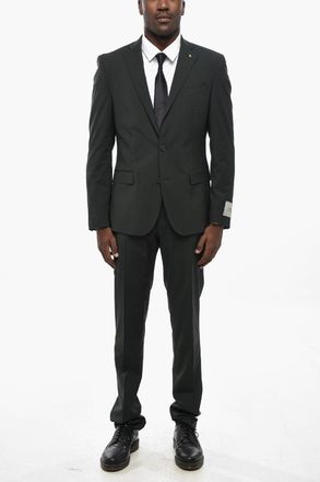 Corneliani CC COLLECTION Stretch Wool Anzug With Klassischem Revers Corneliani
