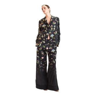 Cynthia Rowley Pantalon de pyjama Botanical Noir - Femme - V&ecirc;tements de nuit et de d&eacute;tente - Multicolore - Taille: 42 FR