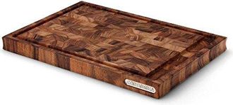 Continenta Planche à rigole bois de bout Acacia 42,5 x 29 x 3,2 cm, Marron