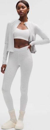 lululemon Legging Softy Suedey &agrave; taille crois&eacute;e pour Femmes - 64 cm - Blanc - Taille 10