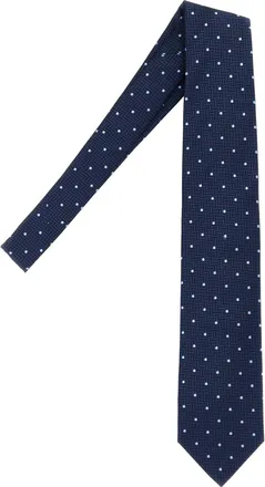Brioni Polka-Dot Silk Necktie - Navy