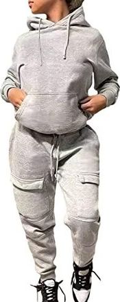 Generic V&ecirc;tements de sport pour femme Mode Patchwork Poche Haut &agrave; manches longues Pantalon long Combishort Gym Ensemble de d&eacute;tente Ensemble de v&ecirc;tements de d&eacute;