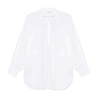 Barena Femme, Blouses et Chemises, Blanc, Taille: 32 FR Chemise &agrave; manches chauve-souris et demi-patte de boutonnage
