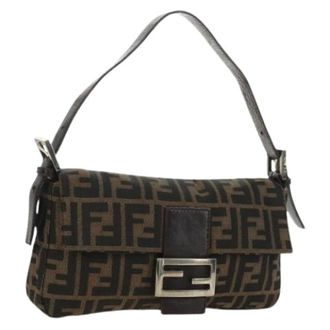 Fendi Pre-owned Vintage Zucca Canvas Shoulder Bag - Femme - Pre-owned - Brun - Taille: ONE Size