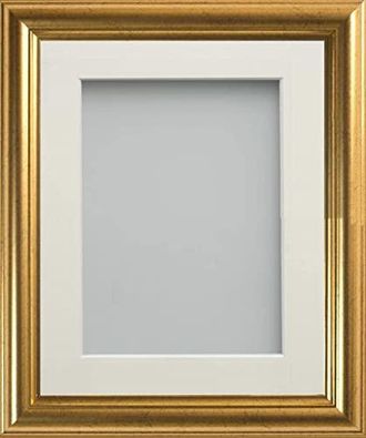Frame Company Eldridge Bilderrahmen mit elfenbeinfarbenem Passepartout, 22,9 x 17,8 cm, für 17,8 x 12,7 cm, mit Plexiglas