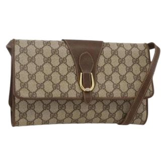 Gucci Sac bandouli&egrave;re GG Vintage Pre-owned - Femme - Pre-owned - Beige - Taille: ONE Size