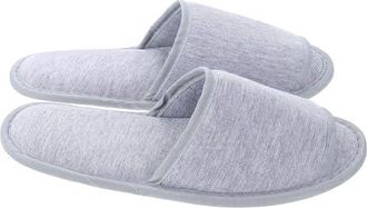 Supvox Pantoufles Pliantes De Voyage Antid&eacute;rapantes En Coton L&eacute;ger Gris, Pantoufles Dh&ocirc;tel Portables Unisexes, Confortables Pour Int&eacute;rieur Et D&eacute;placement, Ta