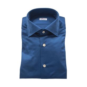 Kiton Herren, Shirts, Blau, LGr&ouml;&szlig;e