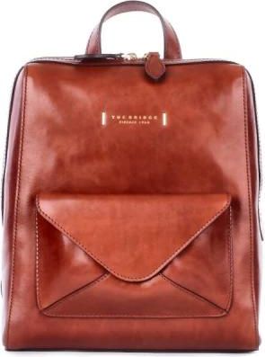 The Bridge Femme, Sacs, Brun, Taille: ONE Size Sac &agrave; dos avec logo avant