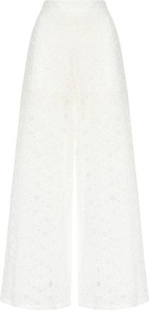 Pinko Pinko, Femme, Pantalons, Blanc, Taille: 38 FR Wide Pantalons