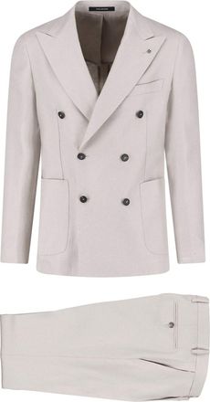 Tagliatore Double-Breasted Linen Suit
