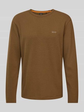Boss Orange by Hugo Boss Regular Fit Langarmshirt mit Label-Stitching Modell TEMPESTO
