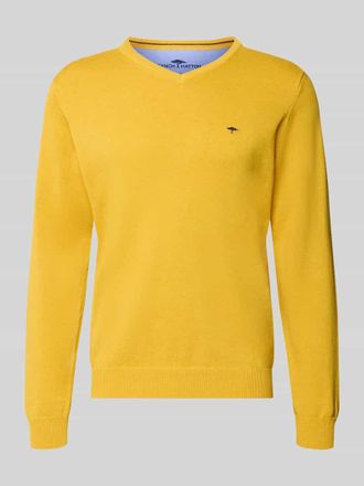 Fynch-Hatton Strickpullover mit Label-Strickerei