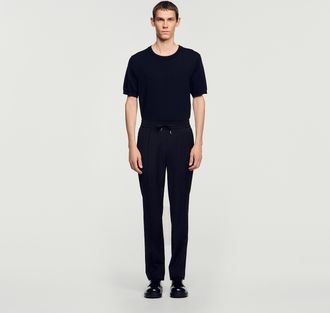 Sandro Pantalon droit &eacute;lastiqu&eacute;