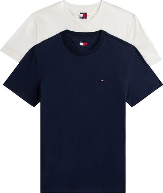 Tommy Jeans Mens TJM XSLIM 2PACK Jersey Tee EXT DM0DM20687 S/S T-Shirt, Multi (Ecru/Dark Night Navy), 3XL, Mehrfarbig (Ecru/Dark Night Navy), 3XL