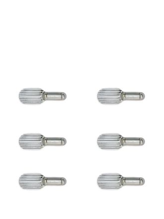 Christofle lot de six repose-couteaux Stri&eacute;s - Argent